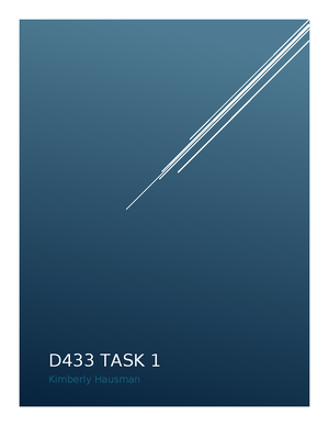 D433 Task 1 - N/A. - D433 Task 1 Talent Acquisition and Development Thomas, Marshelle A ...
