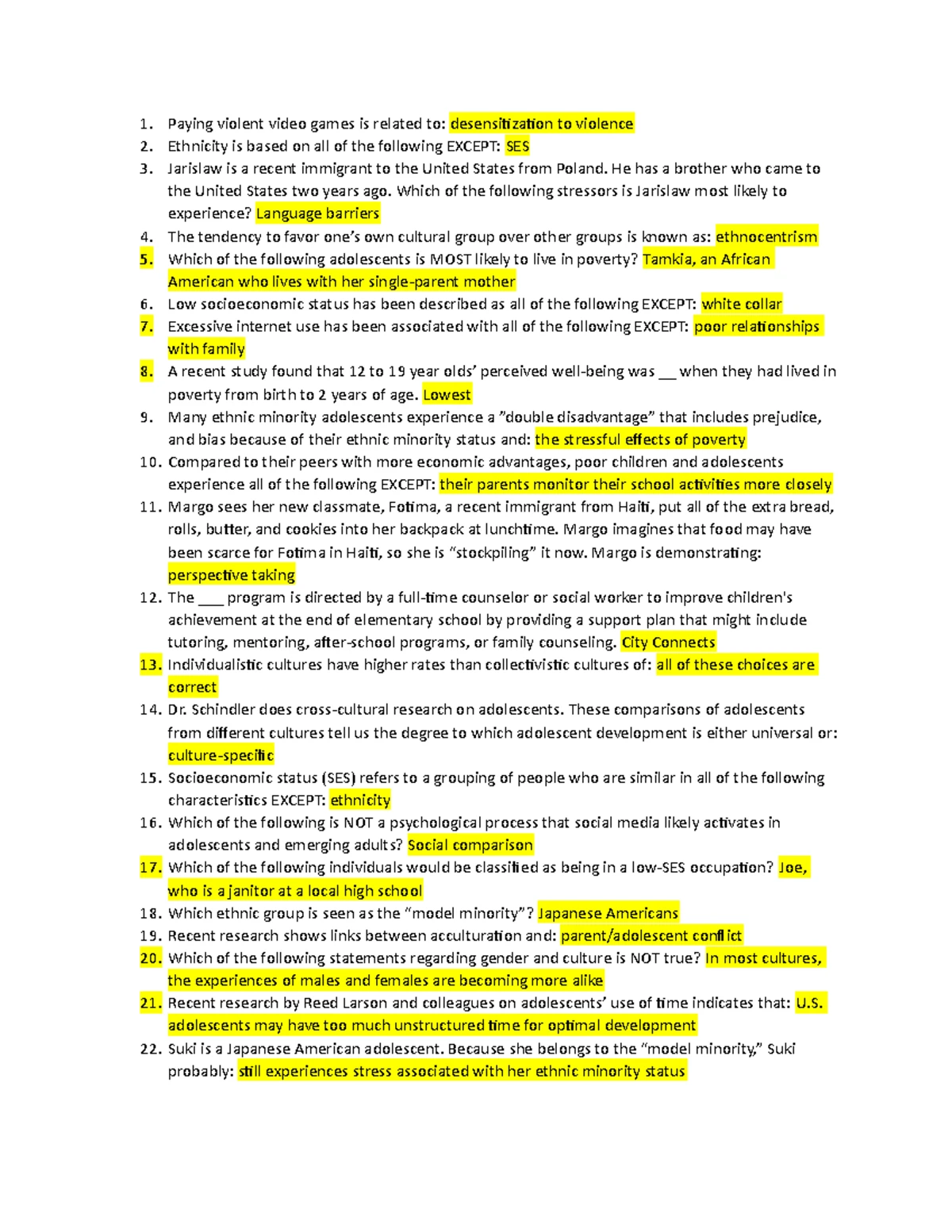 4-3 Connect Chapter 8 Quiz - PSY- 4-3 Connect: Chapter 8 Quiz Research ...