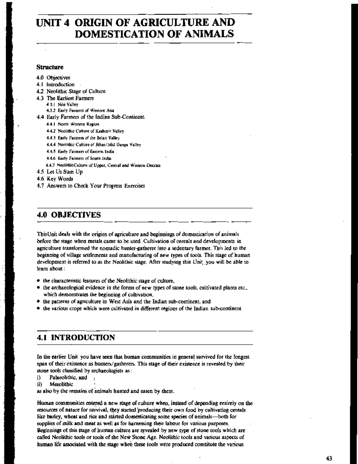 Unit 4: Neolithic Stage - Agriculture & Animal Domestication Insights ...