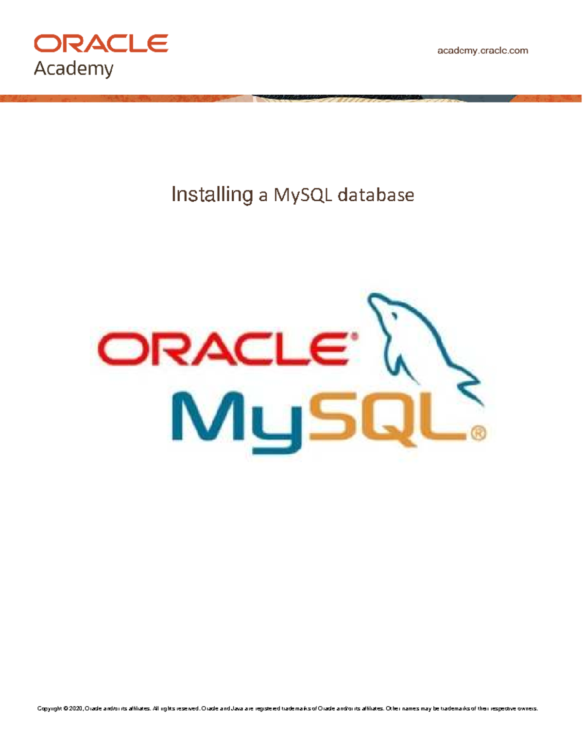 Installing MySQL Database: Step-by-Step Guide for Java Apps - Studocu