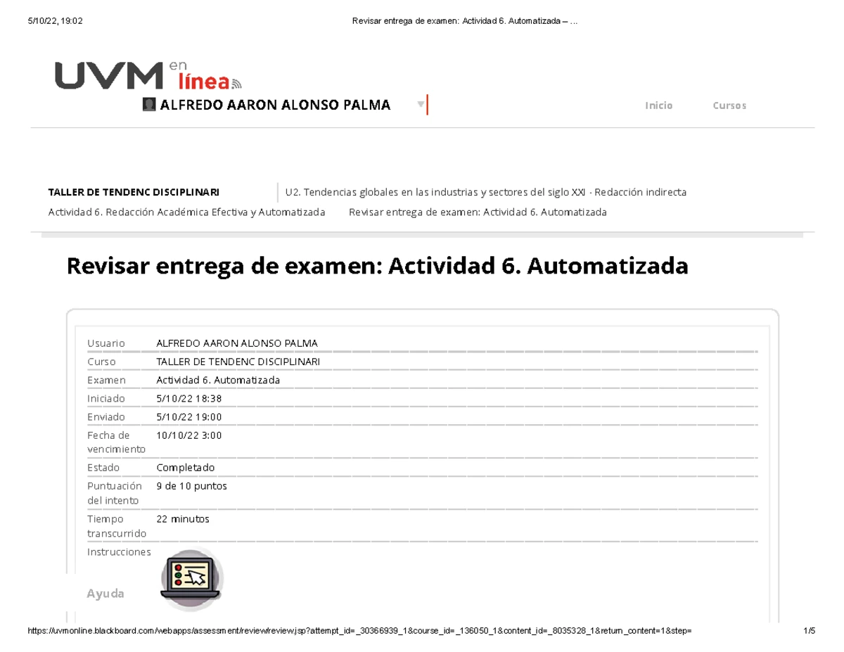 Evaluación diagnóstica - Pregunta 1 1 de 1 puntos LECTURA 2 Se sintió tan vieja, tan acabada ...