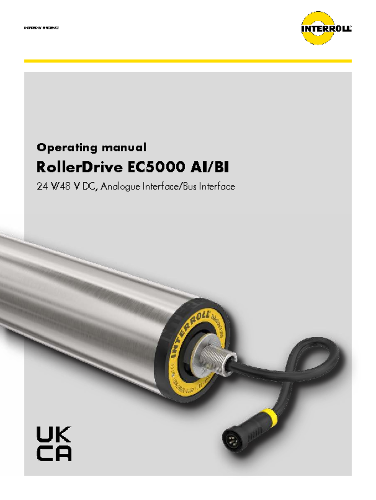 Operating Manual for RollerDrive 24V DC - Interroll EC5000 - Studocu