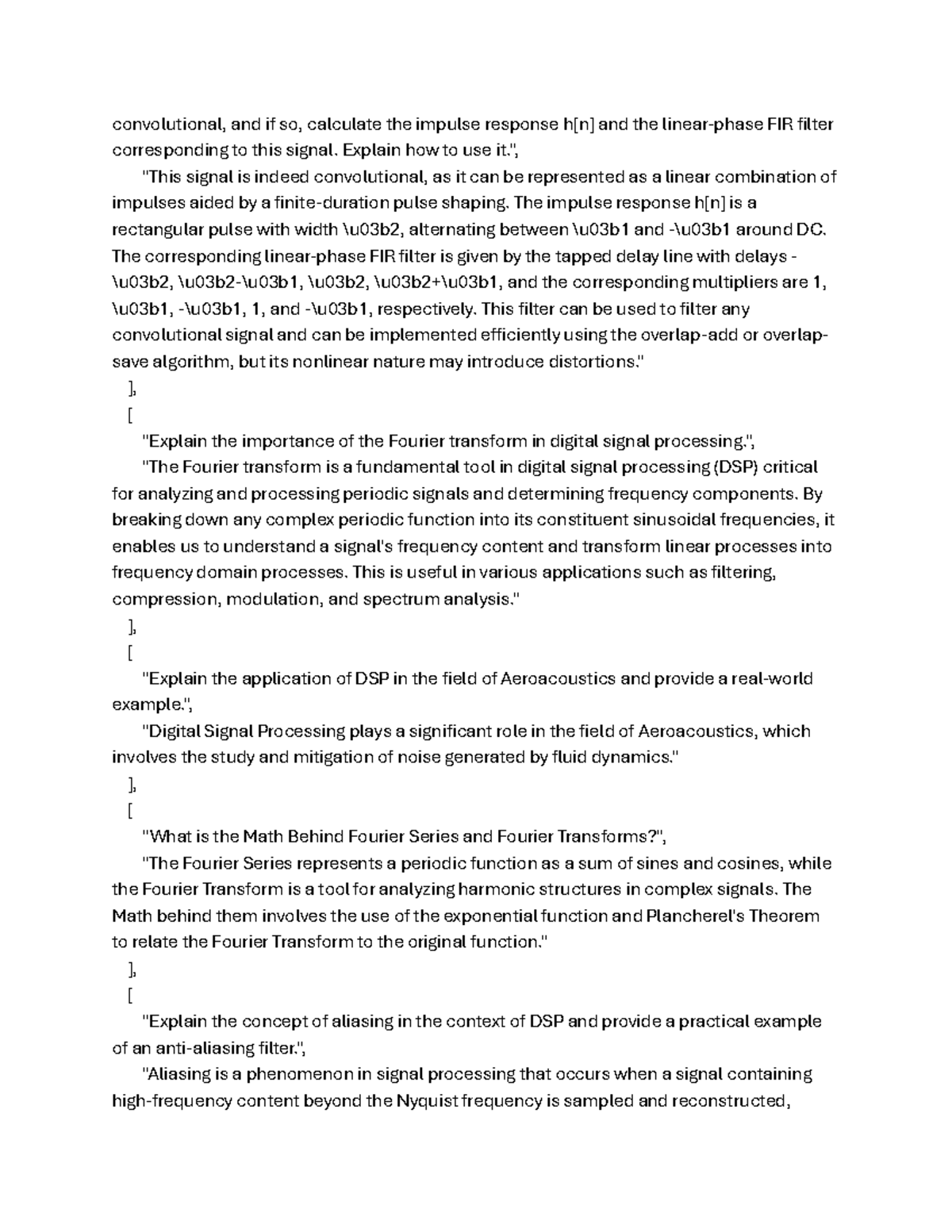 FIR Filter Design and Convolutional Signal Analysis in DSP - Studocu