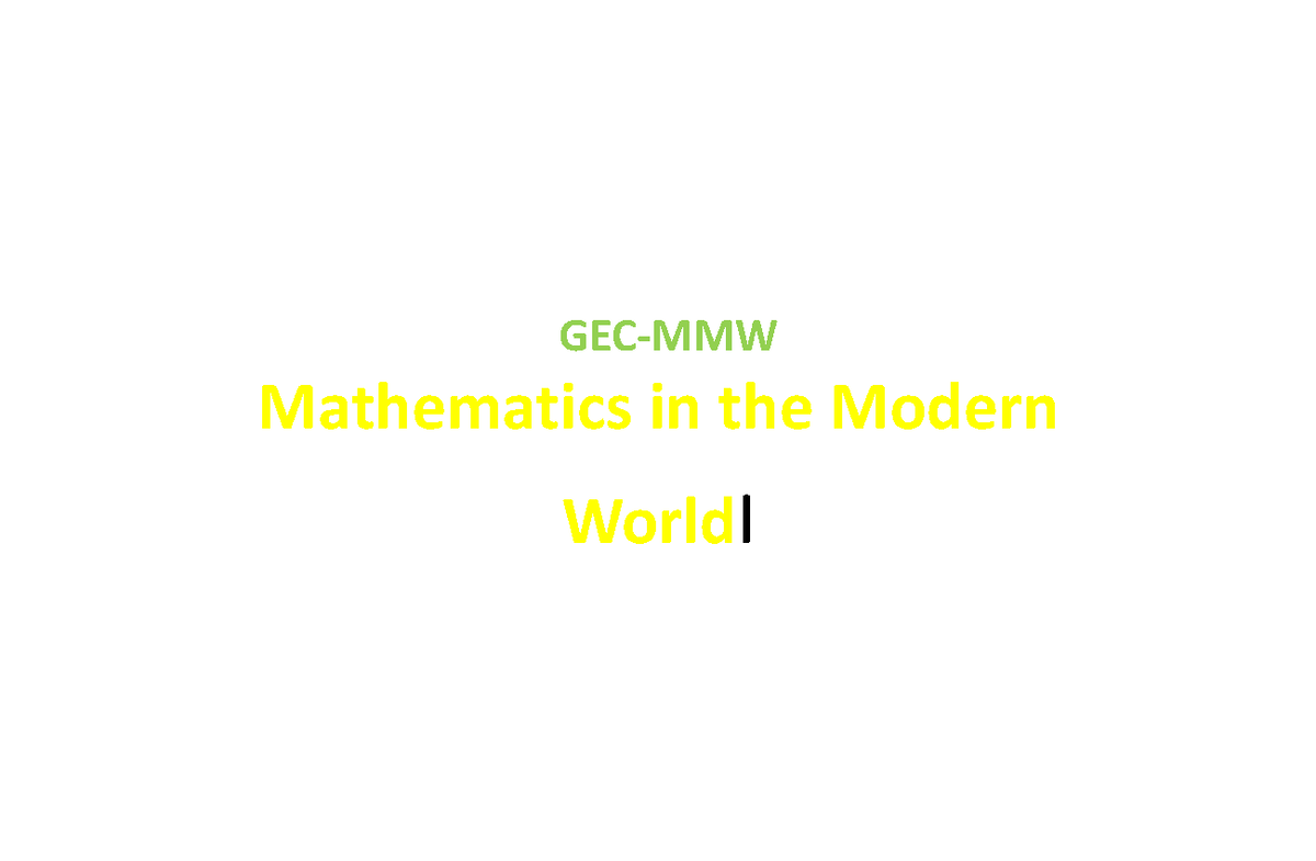 Math 101: Lecture 01 - Patterns and Numbers in Nature - Studocu
