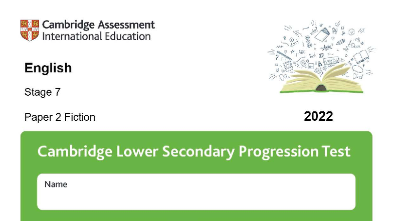 2022 Cambridge Lower Secondary English Stage 7 Paper 2 Exam - Studocu