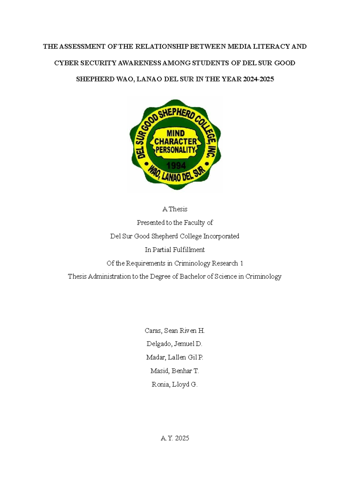 Chapter-123: Media Literacy & Cybersecurity Awareness Study ...