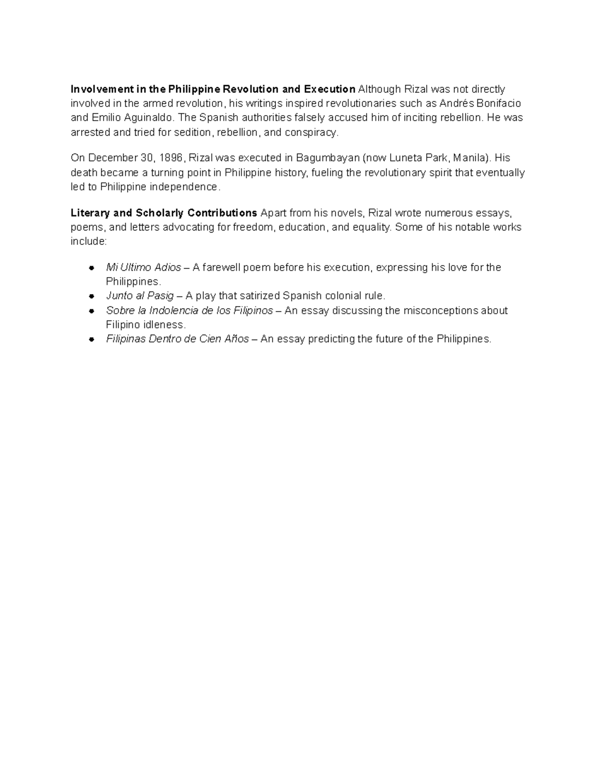 Philippines revolution - The Spanish authorities falsely accused him of ...