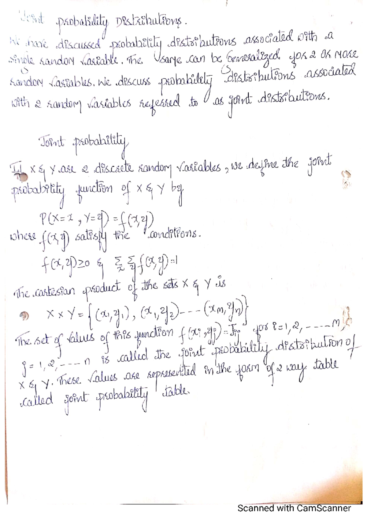 5 joint probability distribution - Joint probability Distributions ...
