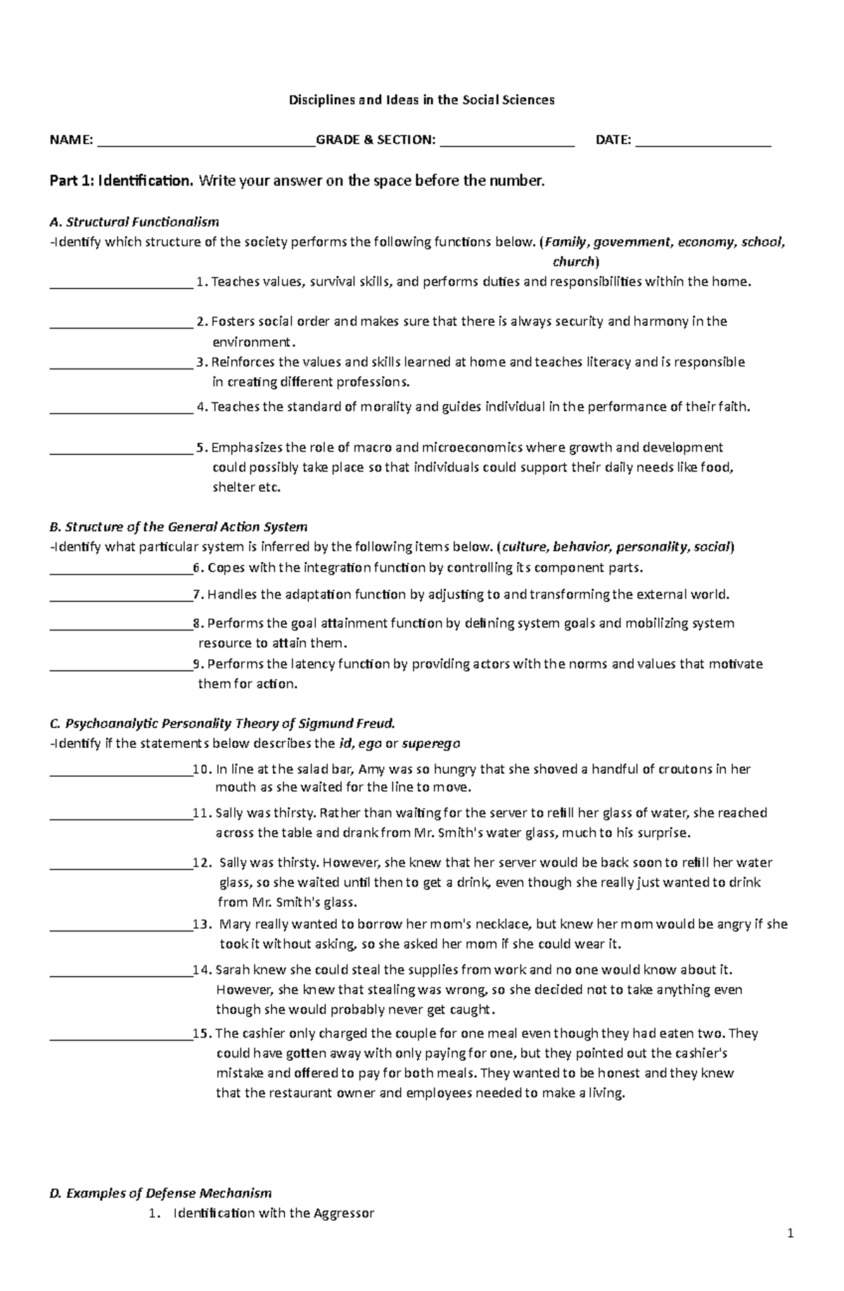 Discipline AND Ideas IN Social Sciencesx - Disciplines and Ideas in the ...