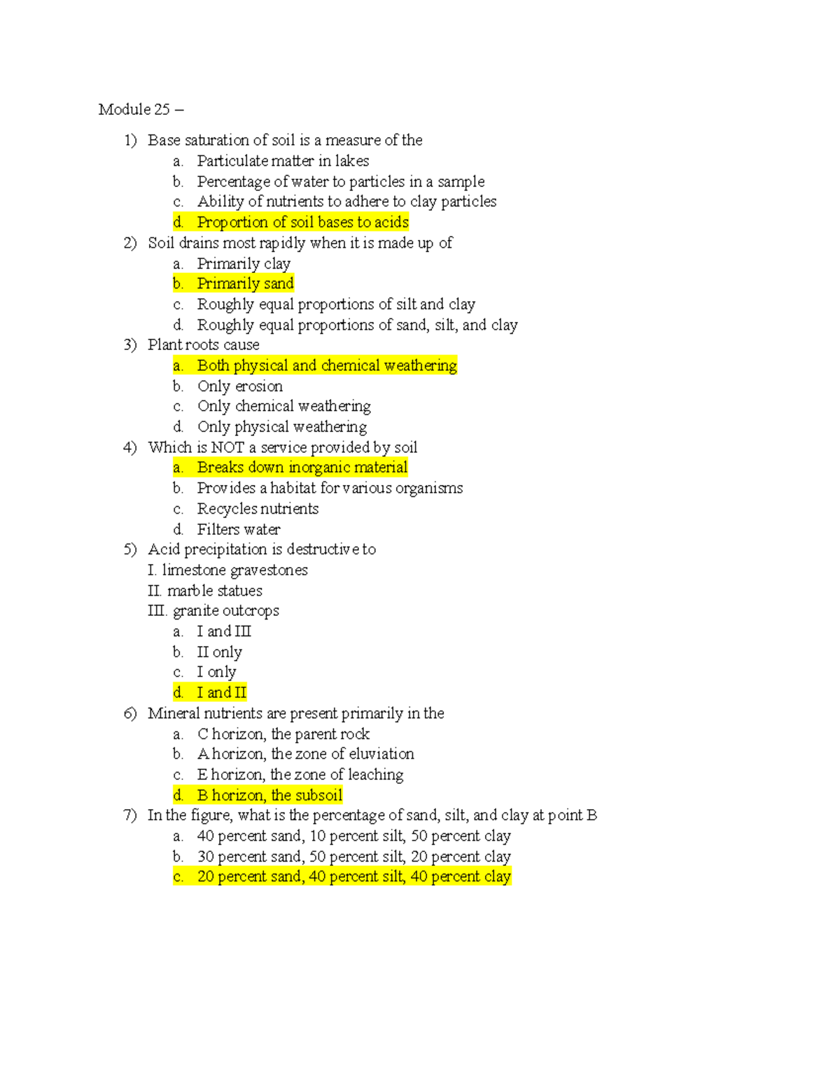 APES- Unit 5: Soil and Water Management Module Questions - Studocu