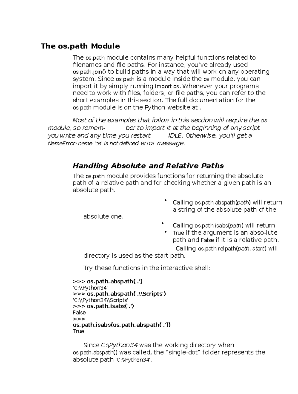 os.path Module Overview: Functions for File Paths and Management - Studocu
