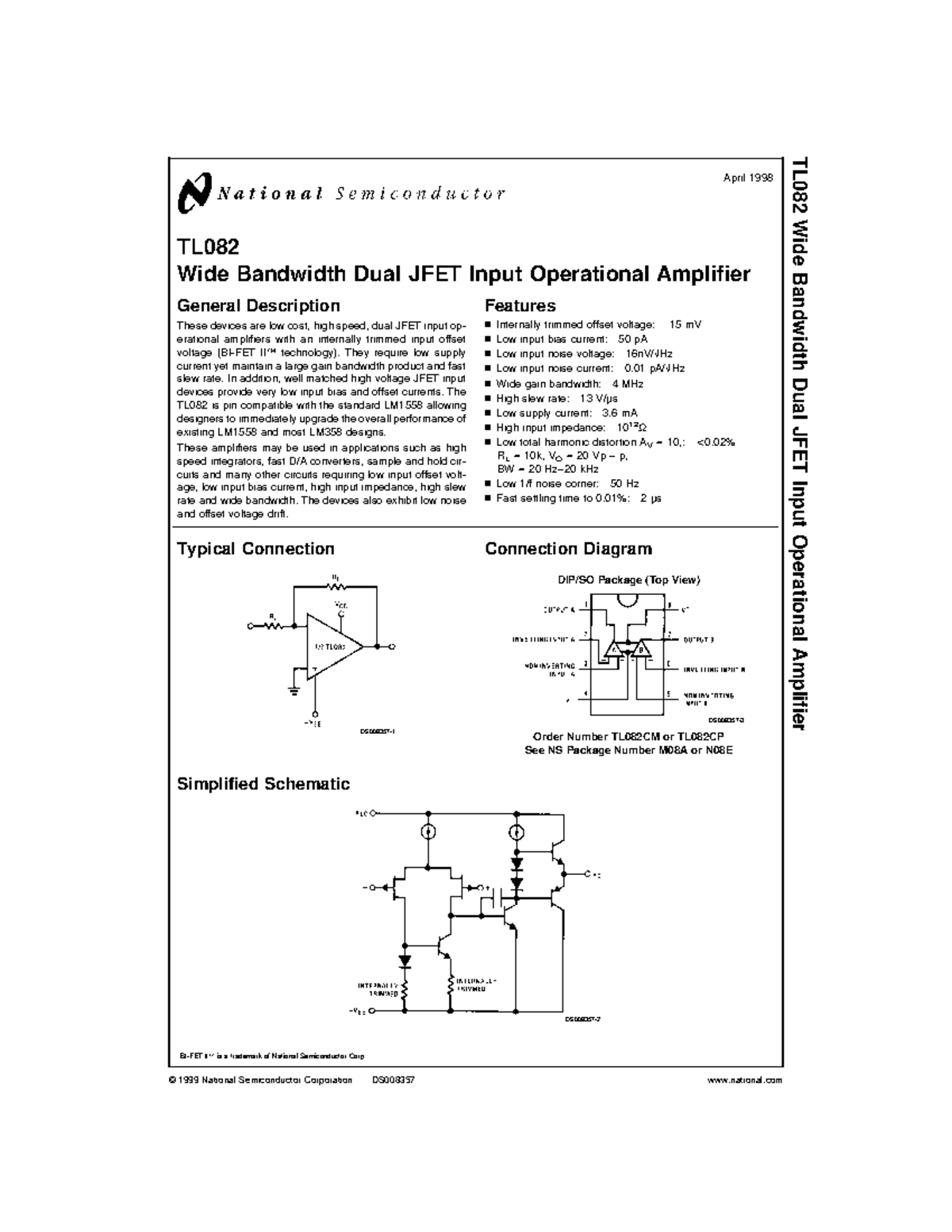 TL082 Dual JFET Input Op-Amp Overview and Specs - Studocu