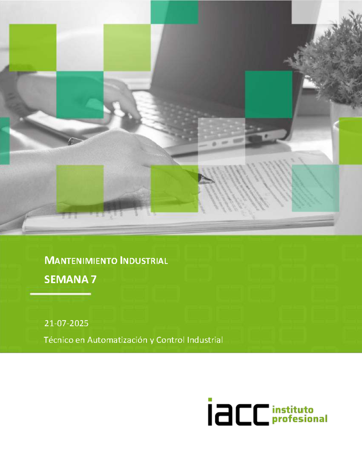 MANTENIMIENTO INDUSTRIAL SEMANA 7: Plan de Mantenimiento Preventivo en ...