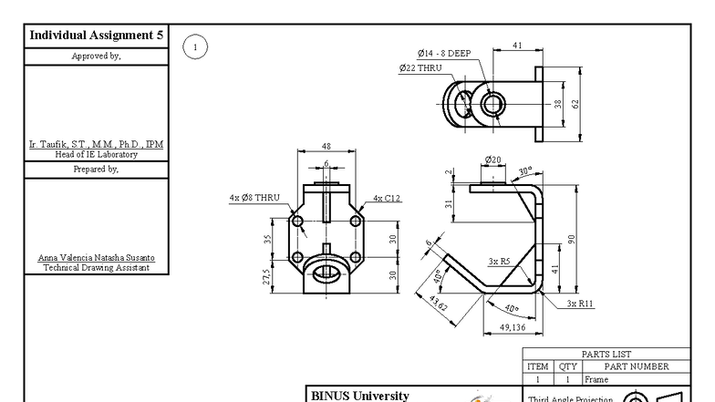 Individual Assignment 5: Technical Drawing of Universal Joint (BB97 ...