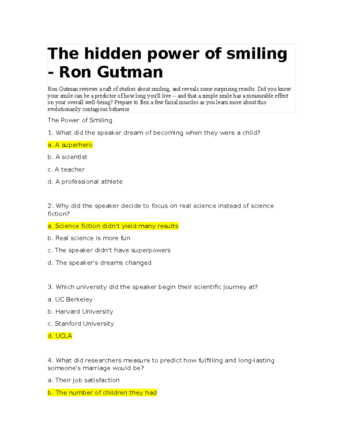 The hidden power of smiling - Ron Gutman - The hidden power of smiling ...