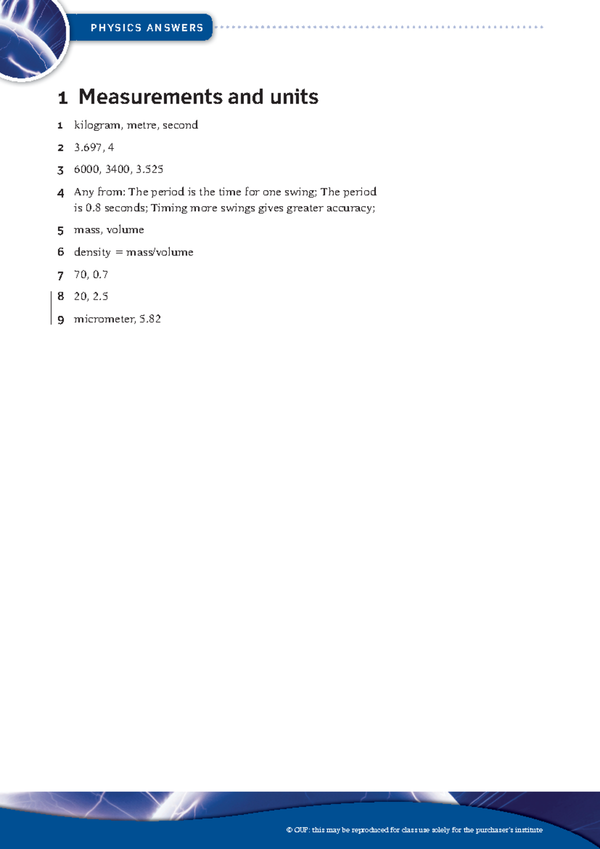 Igcse Physics - CD Answer 1 - Solid State Physics - © OUP: this may be ...