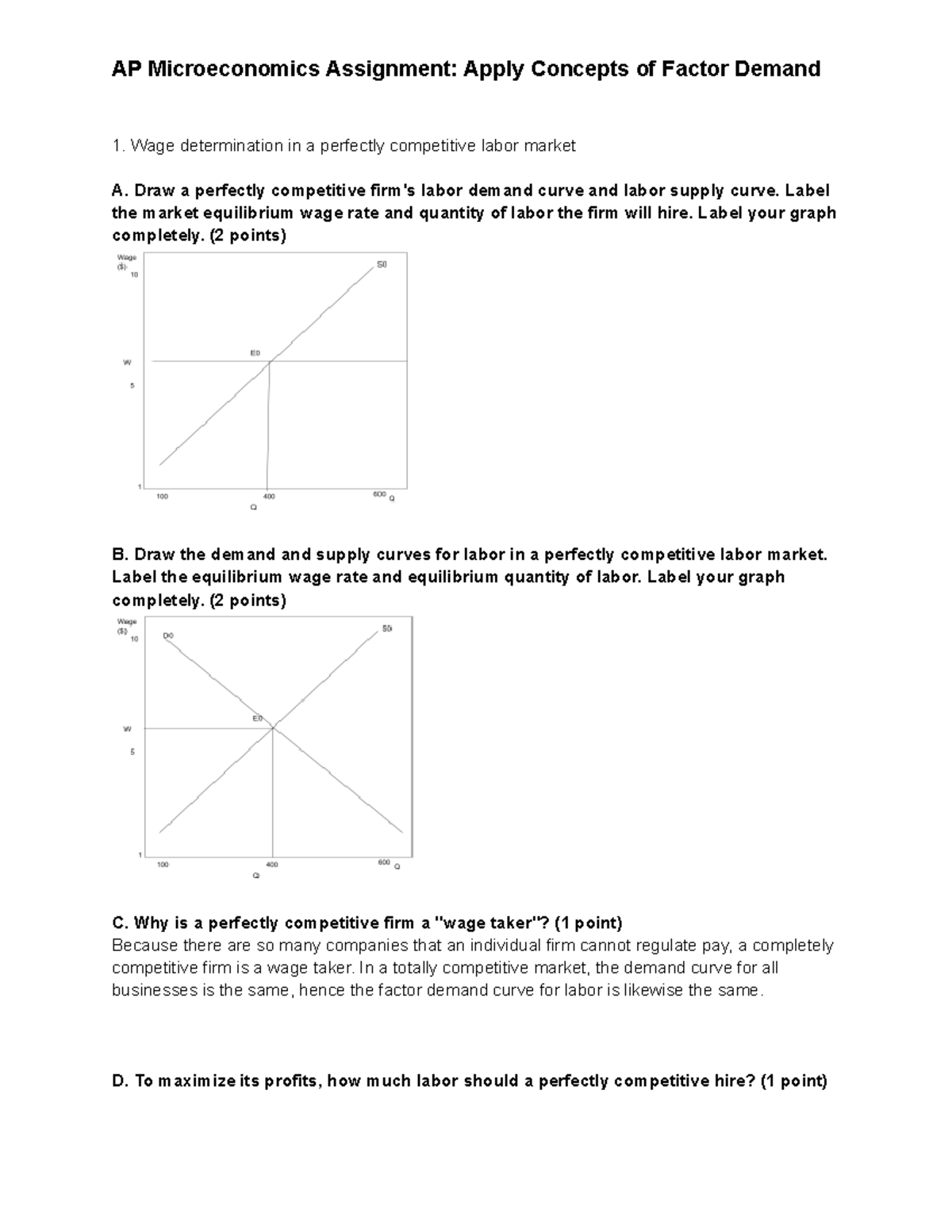 AP Microeconomics Assignment: Factor Demand Concepts Explained - Studocu
