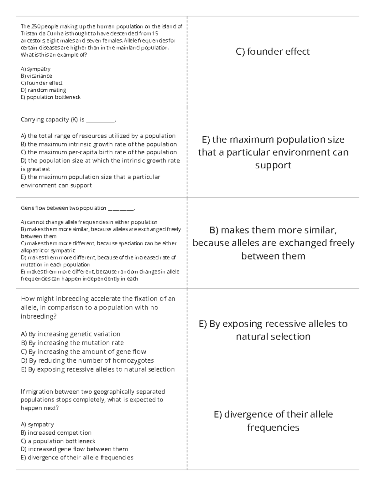 Copy of IB 150 Exam 4 Study guide - The 250 people making up the human ...