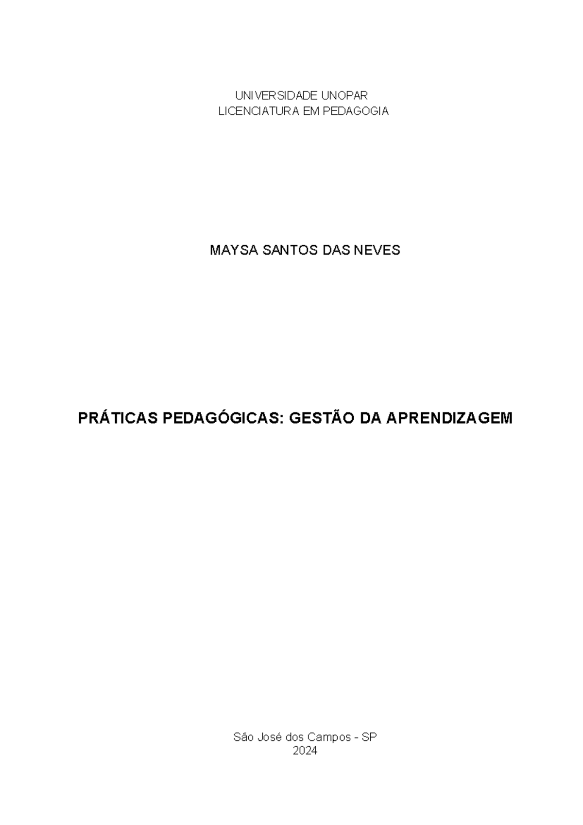 Aula Prática - Plano de Aula - Práticas Pedagógicas Maysa Santos das ...
