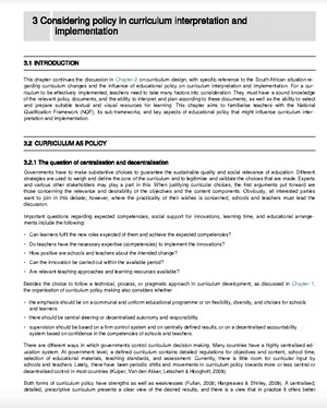 CUS3701-CHAPTER 1 - 1 A theoretical framing of curriculum development 1 ...