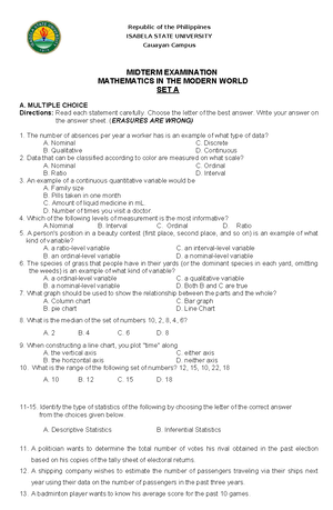 Syllabus- mathematics in the modern world - Republic of the Philippines Isabela State University ...