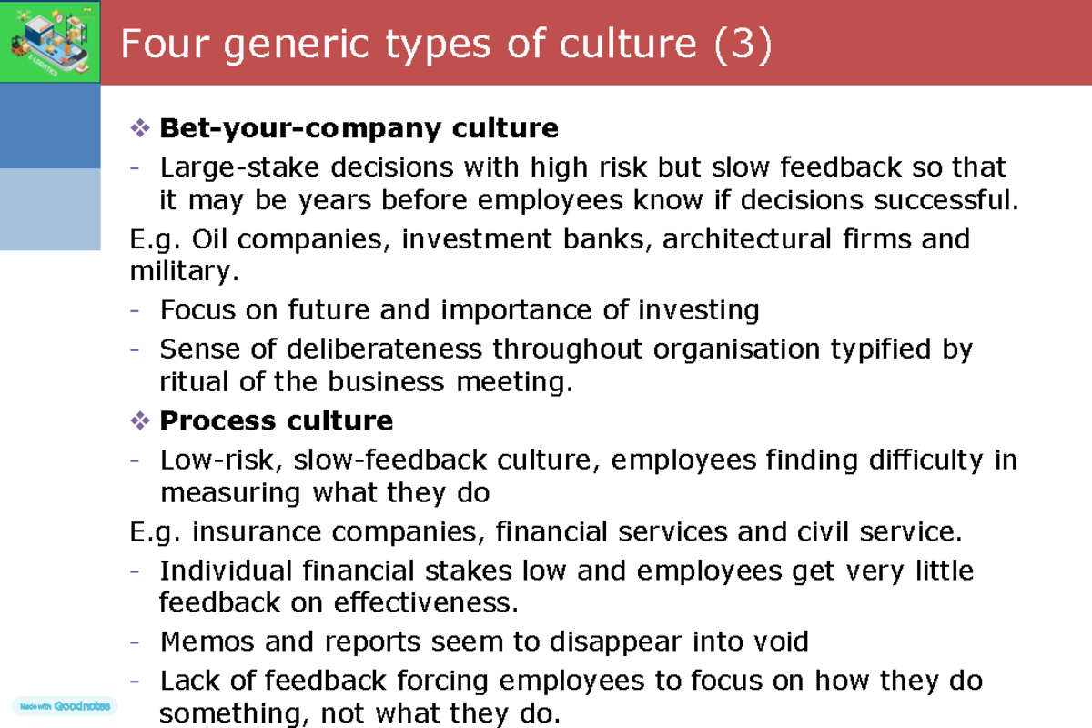 2. LM Lecture LO2 - Four generic types of culture (3) Bet-your-company ...