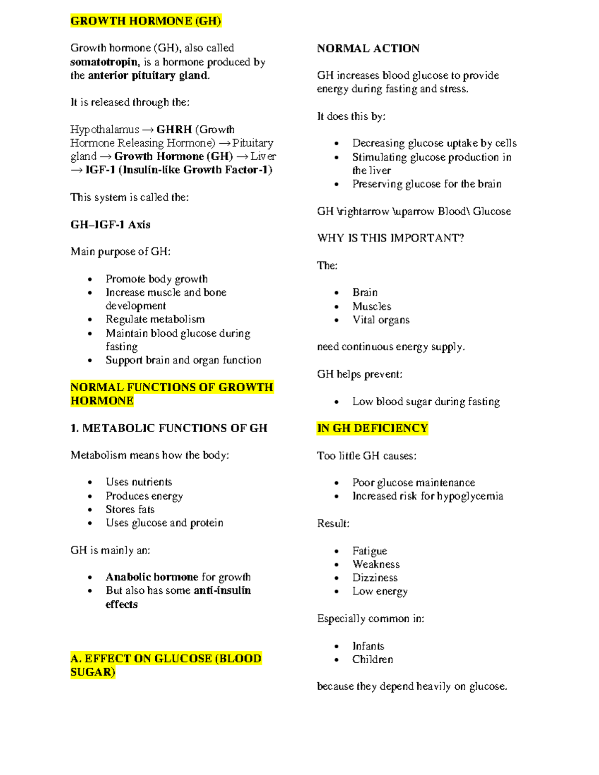 GROWTH HORMONE (GH) Functions and Effects: A Comprehensive Overview ...