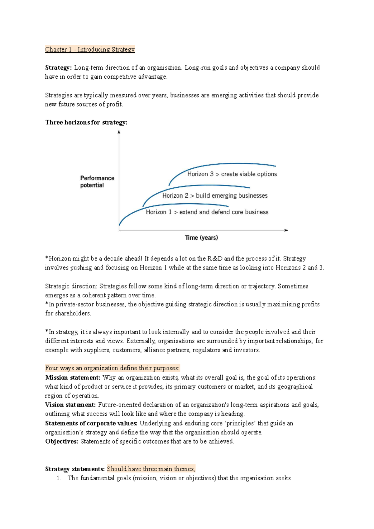 Chapter 1: Introducing Strategy - Key Concepts and Frameworks - Studocu