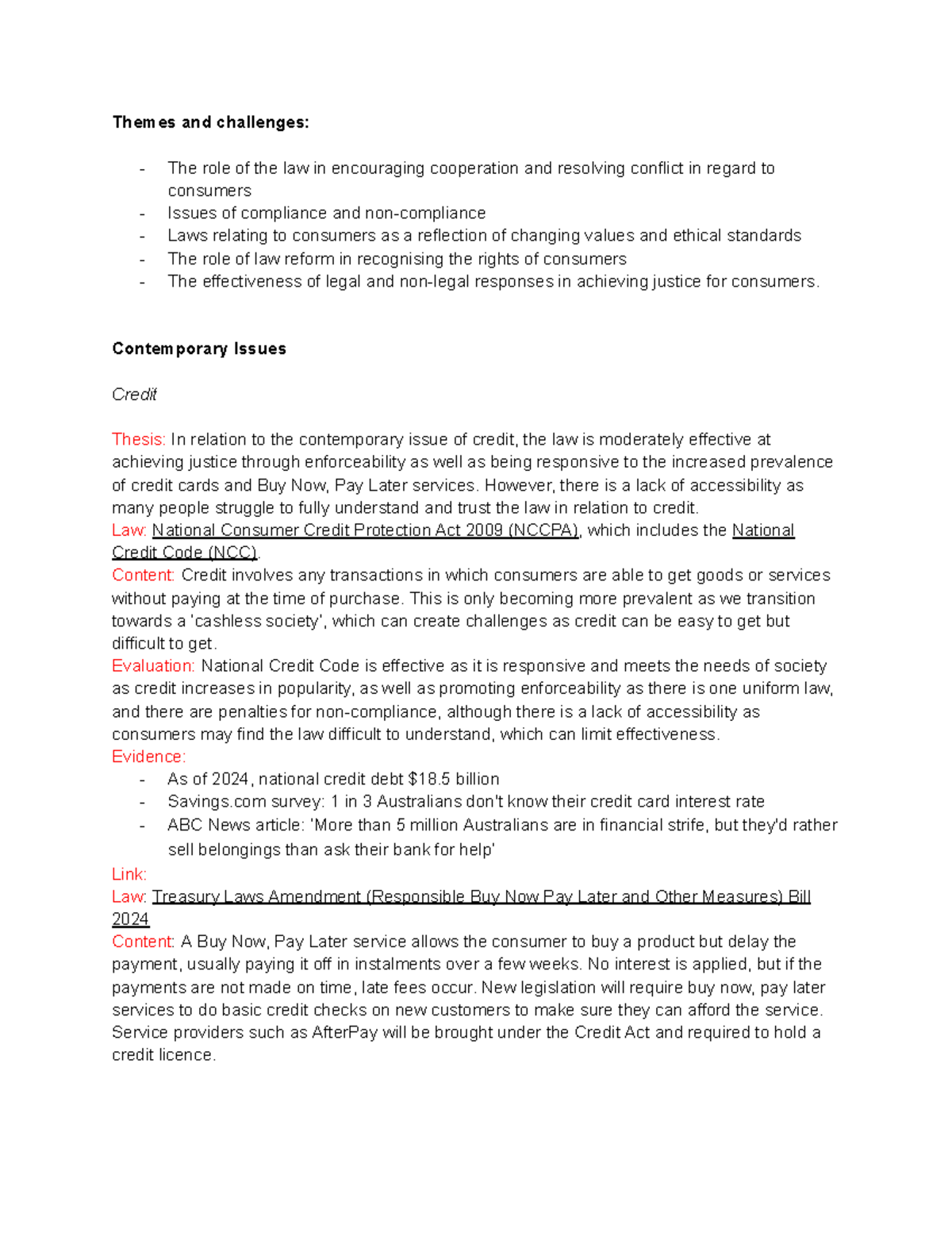 Consumers Paragraph Plans - LAW 101: Examining Legal Effectiveness in ...