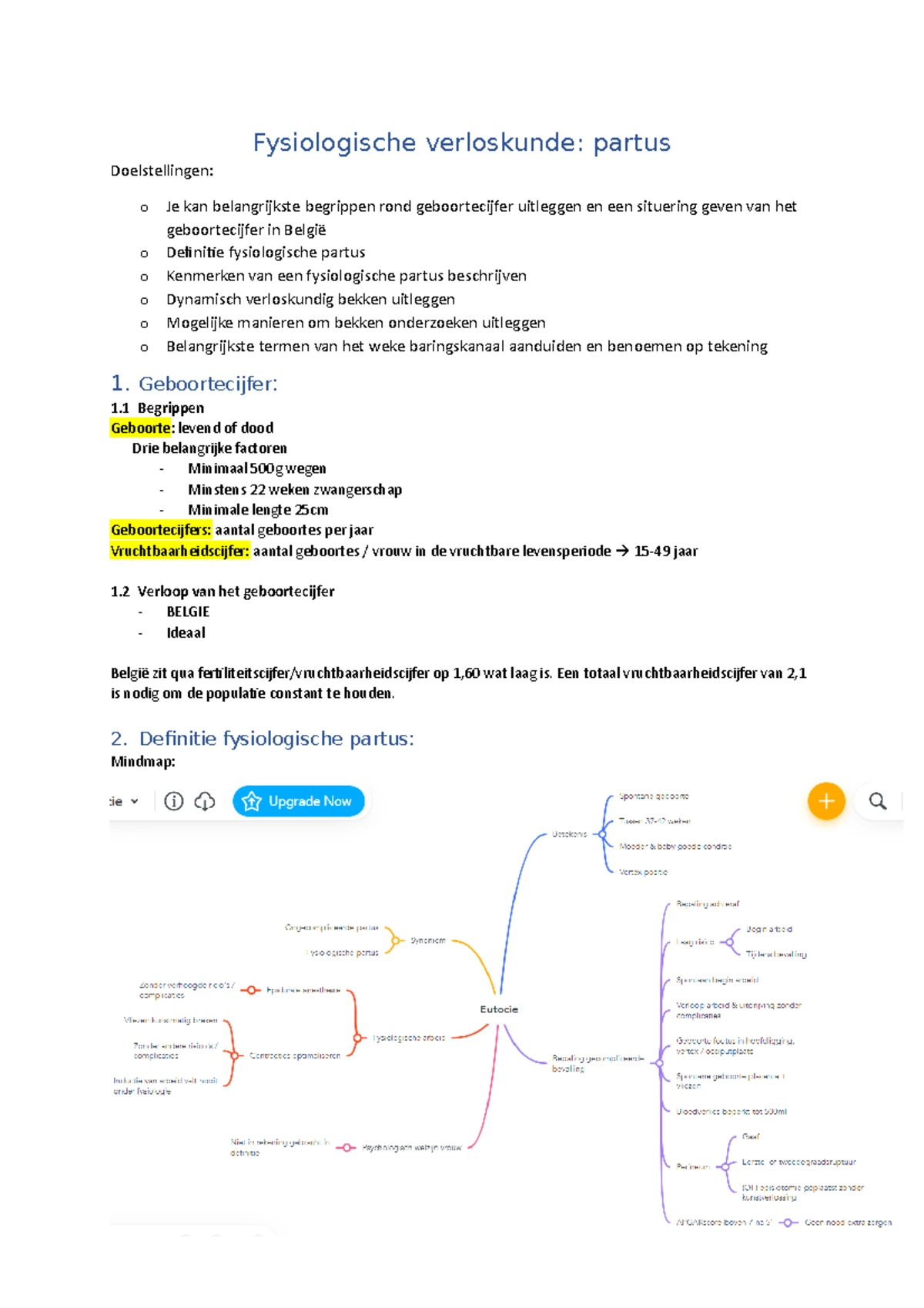 Partus Samenvatting - Fysiologische verloskunde: partus Definitie ...