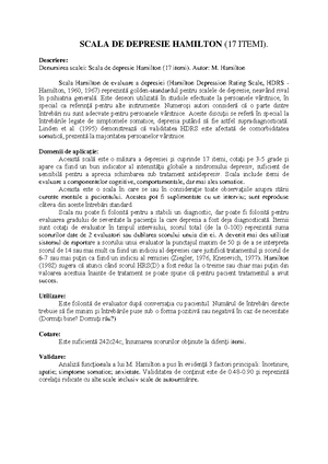 Formular Scala DE Incapacitate Barthel, ADL si IADL - Psihologie clinică - Studocu