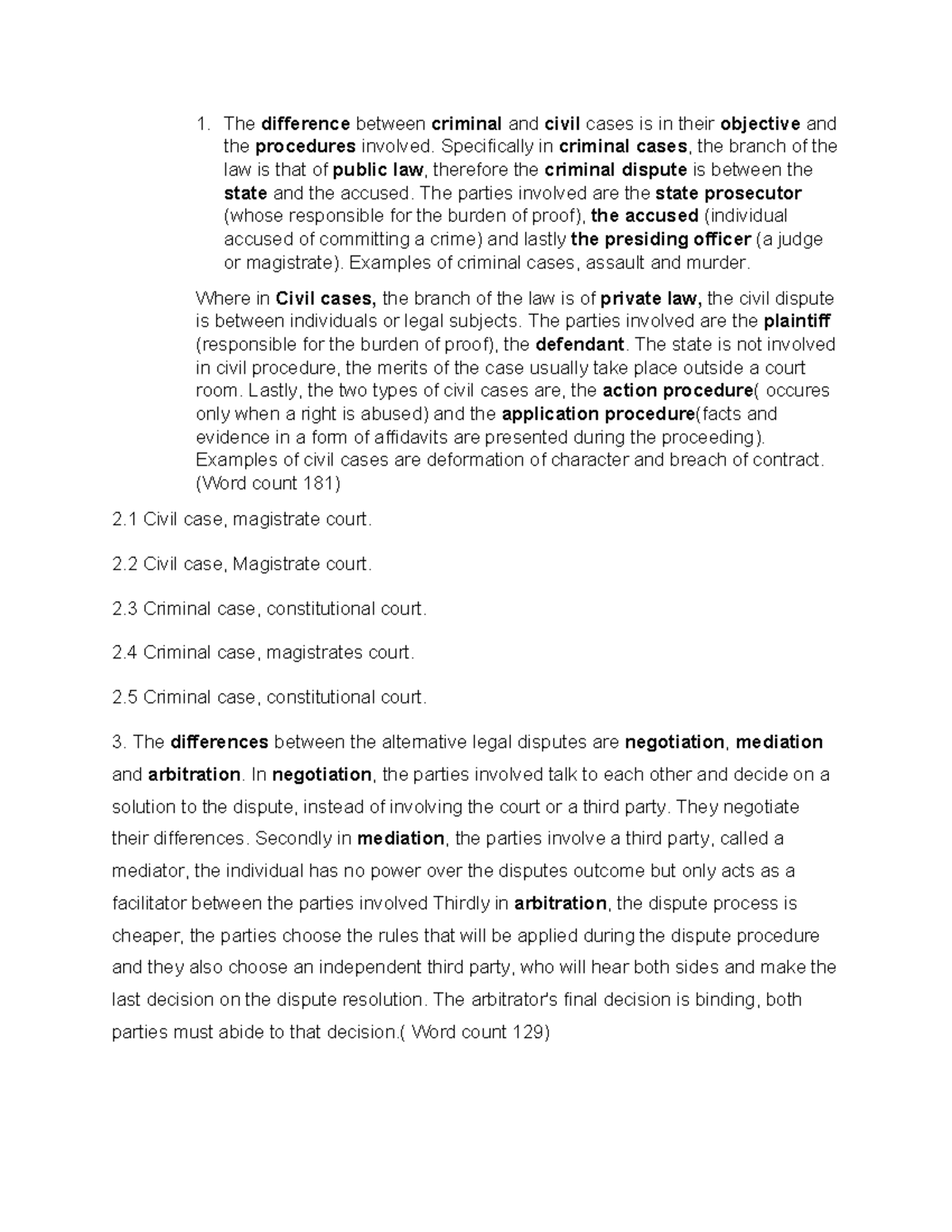 Criminal Procedure vs Civil Procedure: Key Differences Explained - Studocu