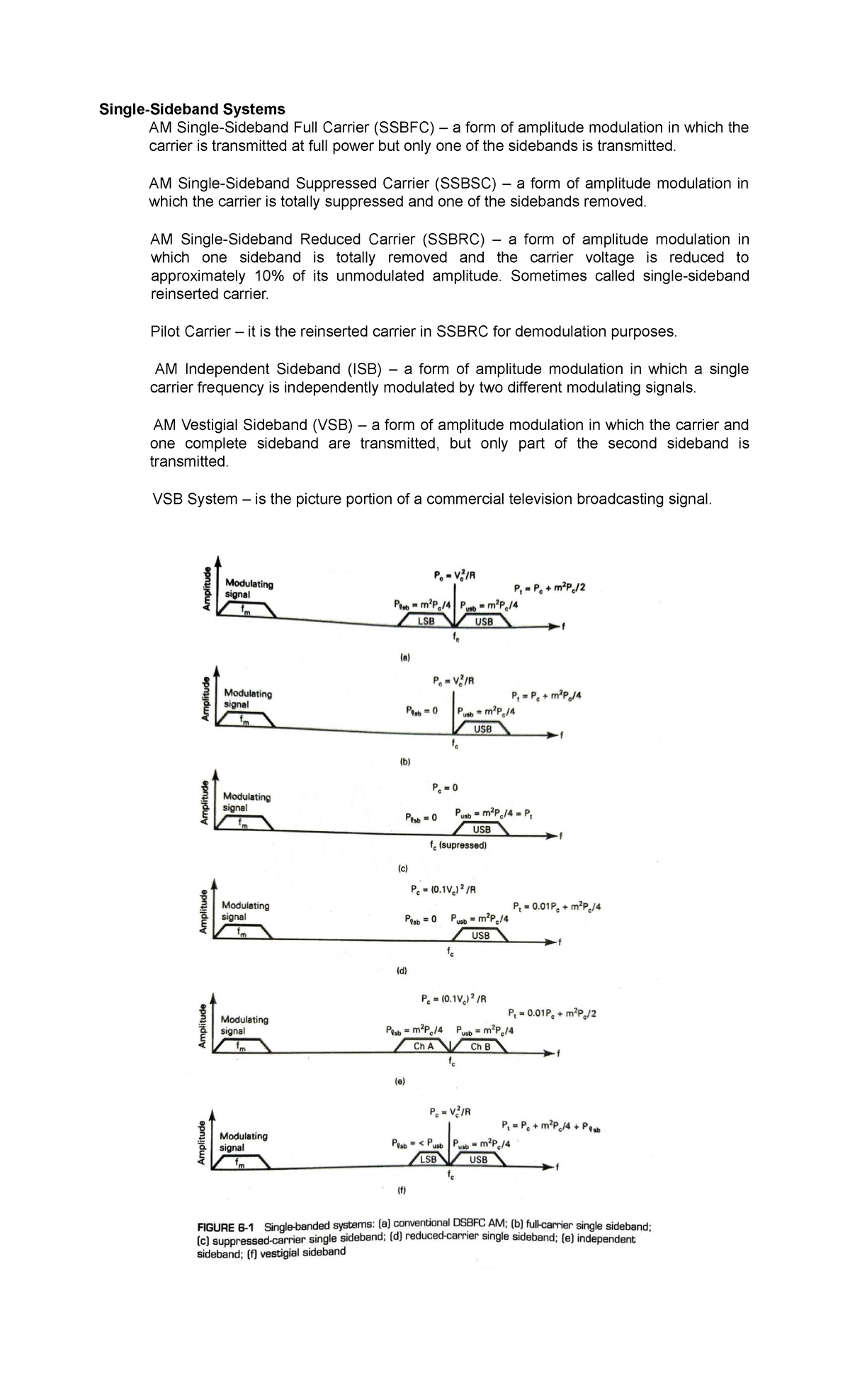 Single-Sideband Systems Overview and Operational Mechanisms - Studocu