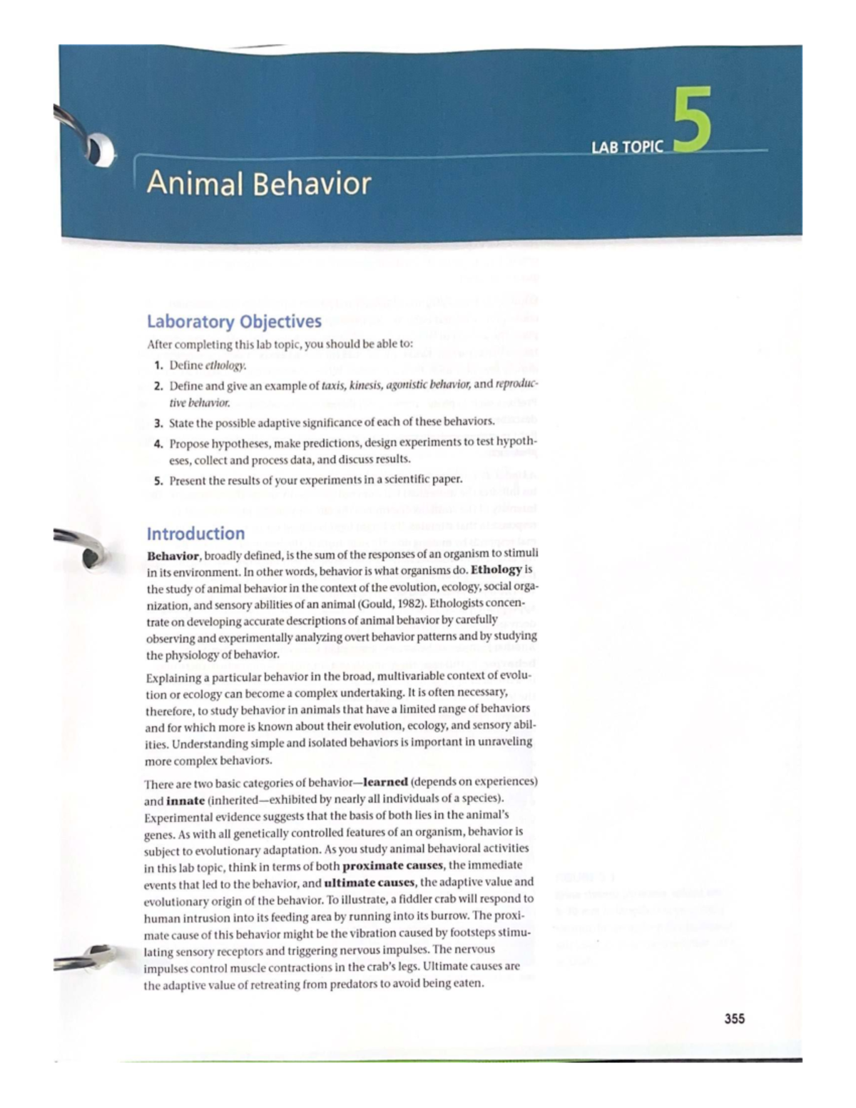 Animal Behavior Lab W7: Exploring Ethology and Experimental Design ...