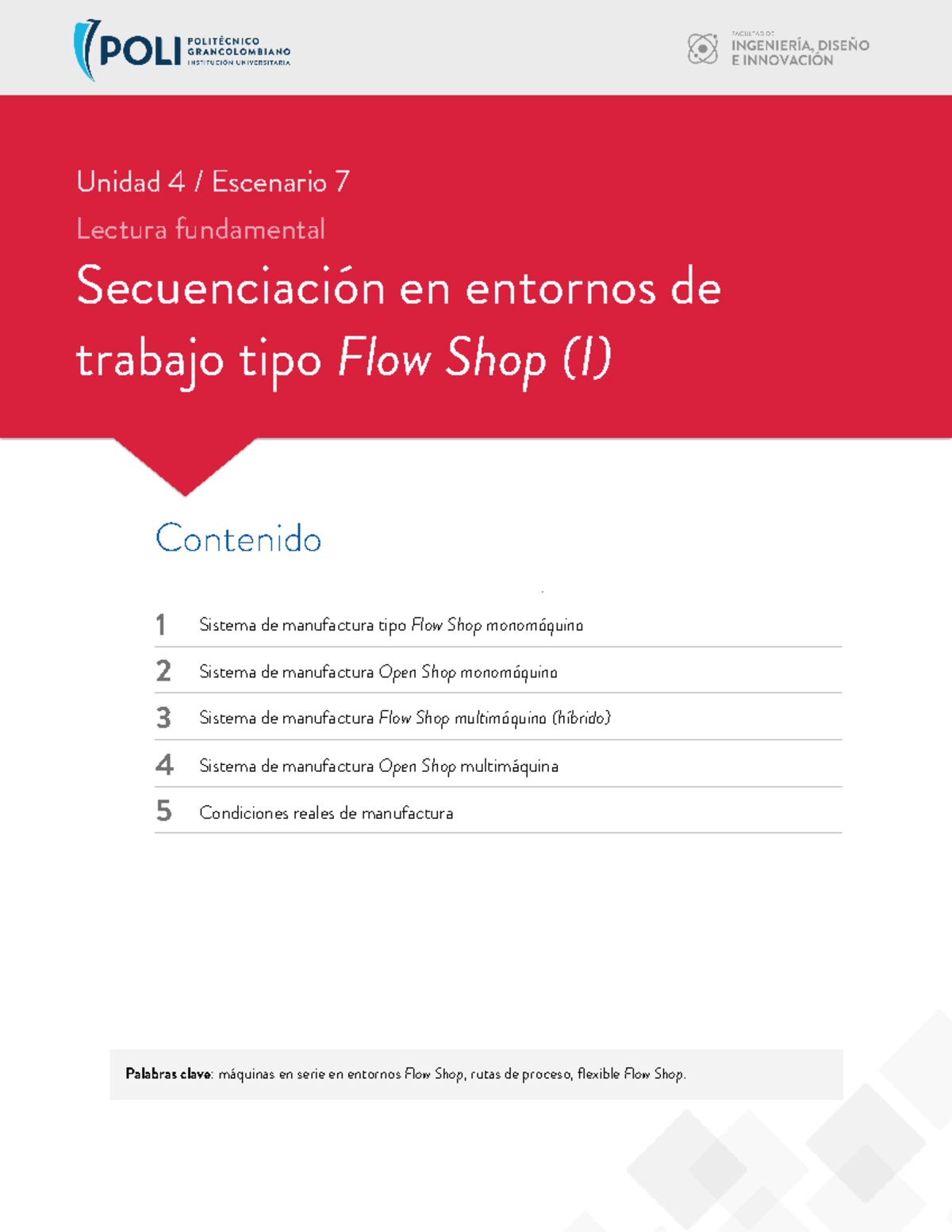 Lectura Fundamental 7: Secuenciación en Entornos Flow Shop - Studocu