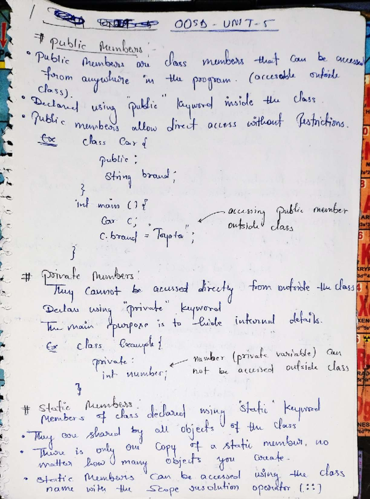OOSD 005D Unit 5 Notes: Public Members, Constructors & Inheritance ...