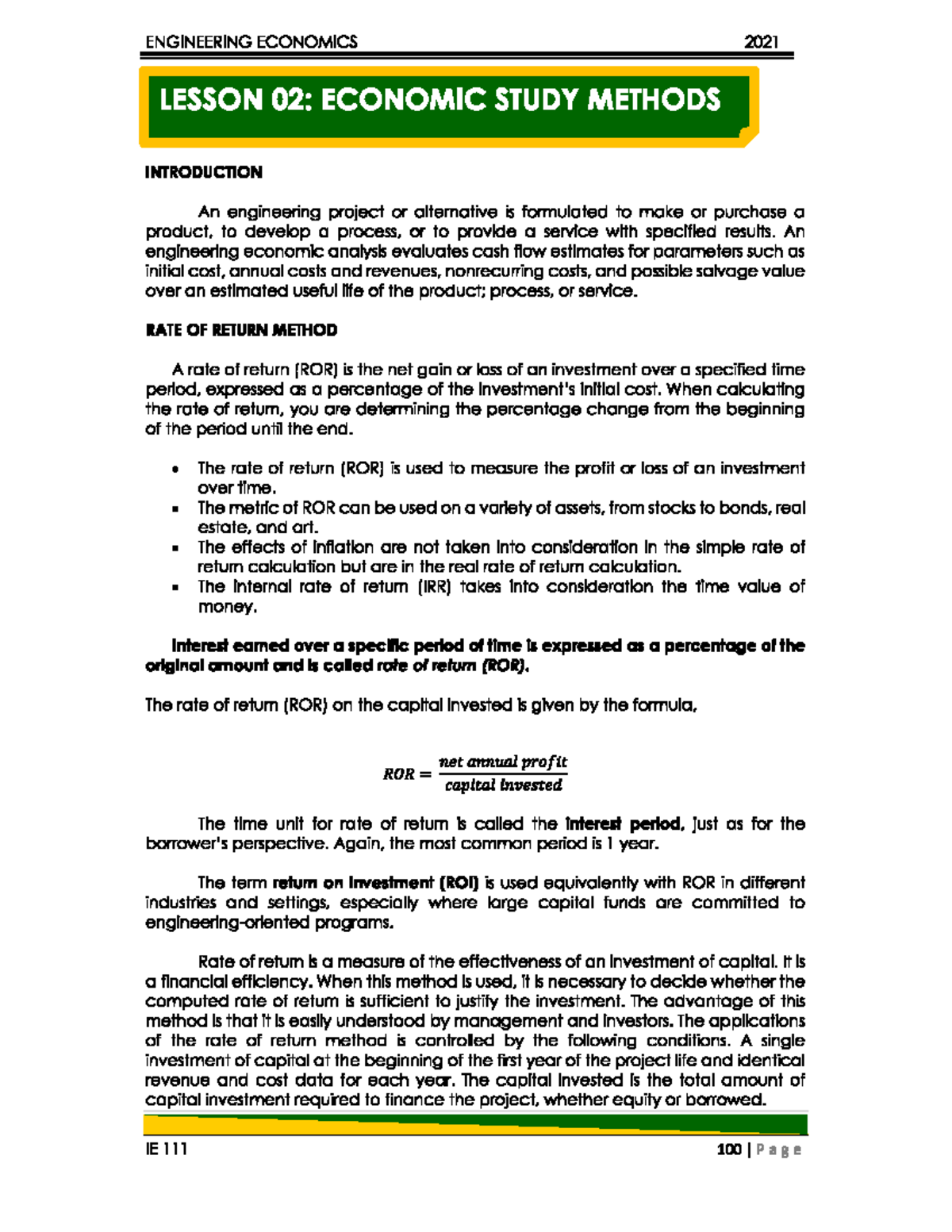 Economic-Study-Methods - Economics - Studocu