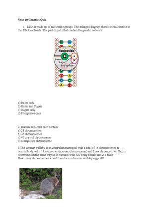Biology yr10 - Grade: 10 - Secondary School - Studocu