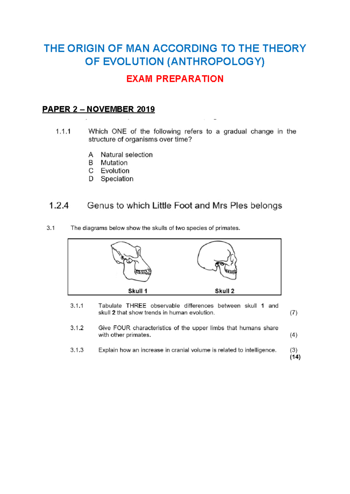 THE Origin OF MAN According TO THE Theory OF Evolution - FinM . 2025 ...