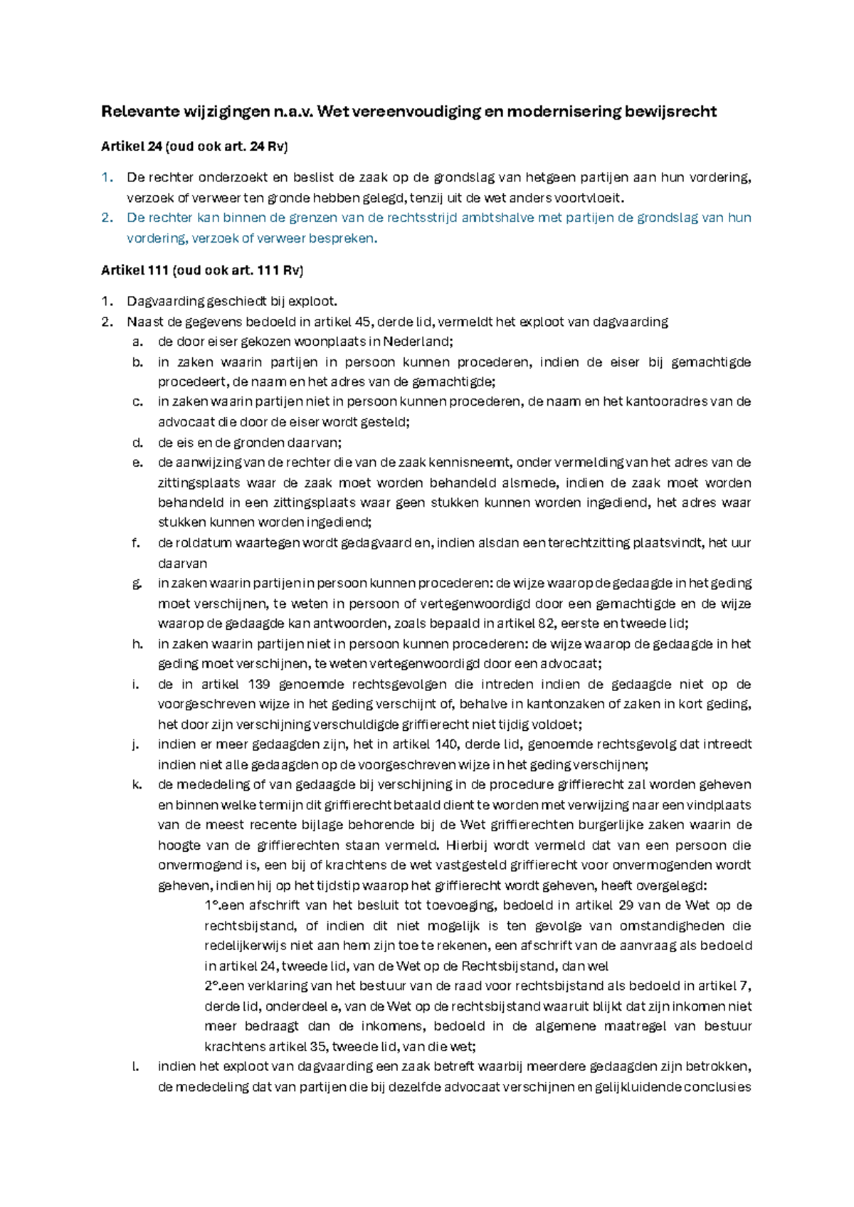 Relevante Wijzigingen in het Bewijsrecht BBPR 2025: Een Overzicht ...
