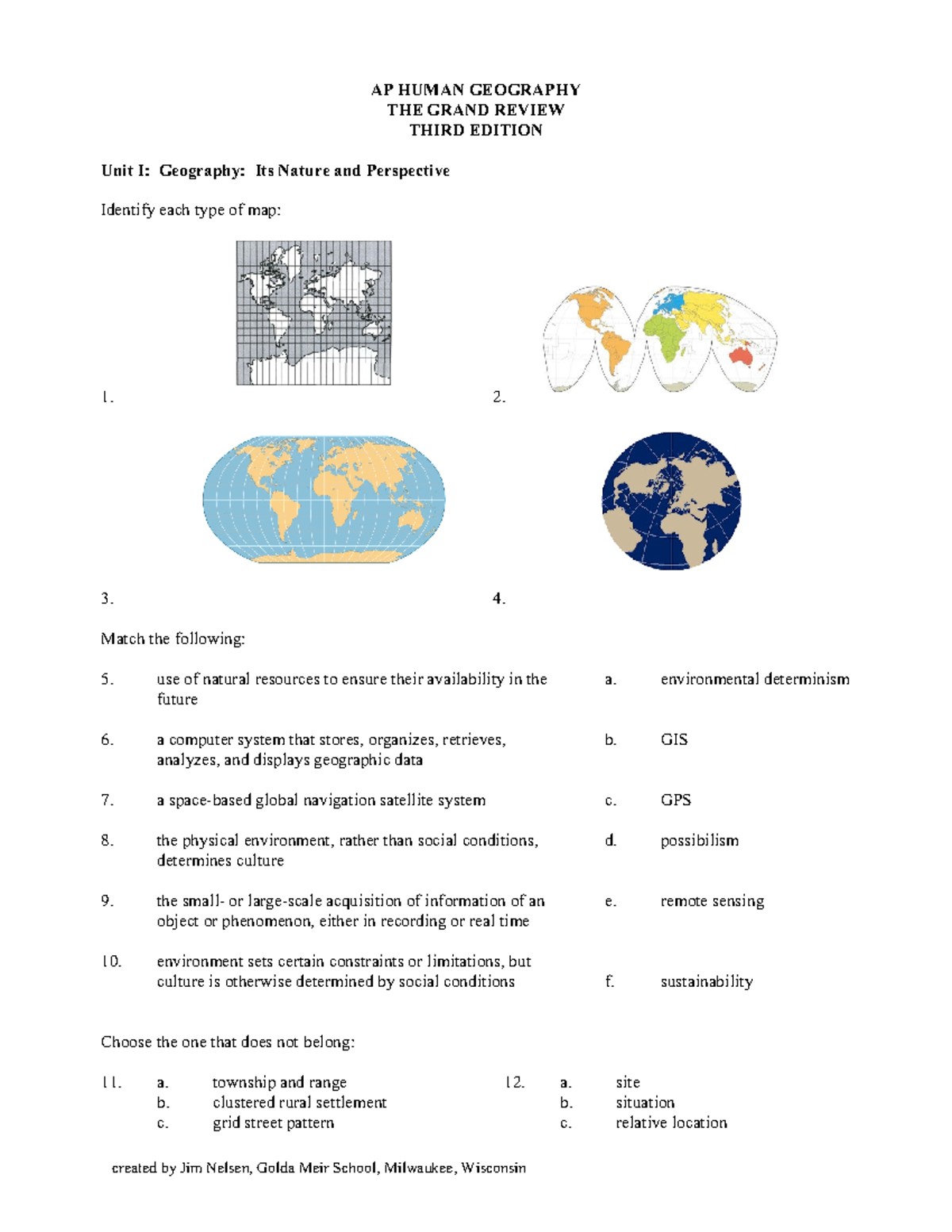 AP Human Geography Unit 1-7 Grand Review Study Guide - Studocu