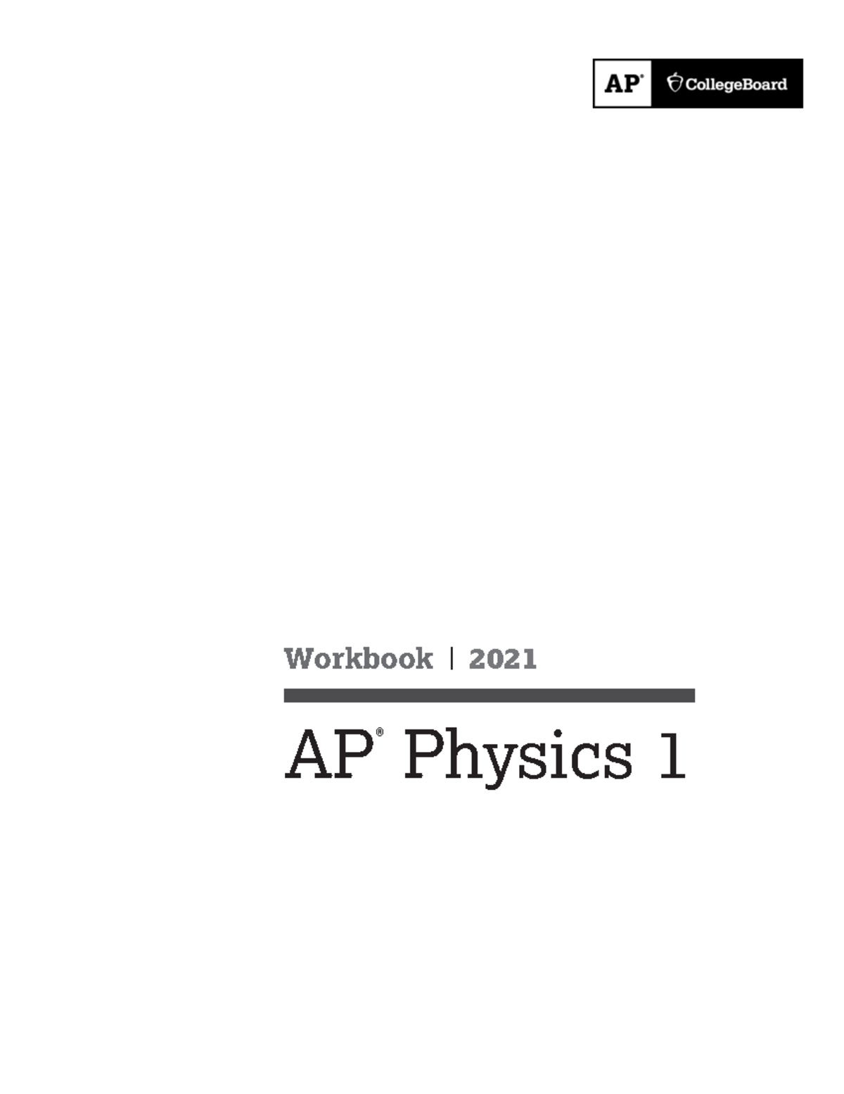 Ap physics 1 student workbook SE unit3 - Workbook | 2021 AP ® Physics 1 ...