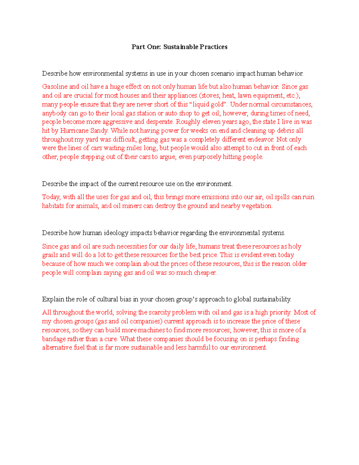 SUST 101: Project Draft on Sustainable Practices Impact Analysis - Studocu