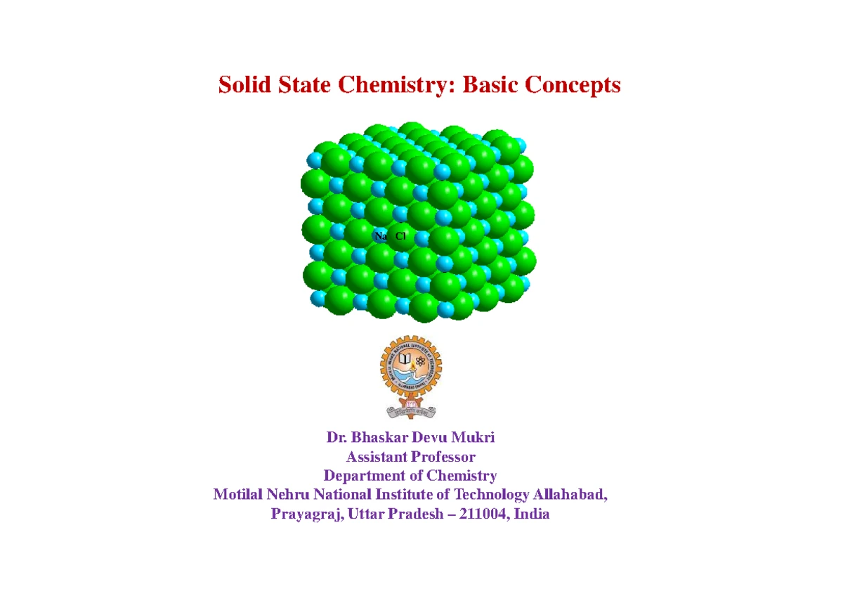 Solid State Chemistry 2: Key Concepts and Structures Explained - Studocu