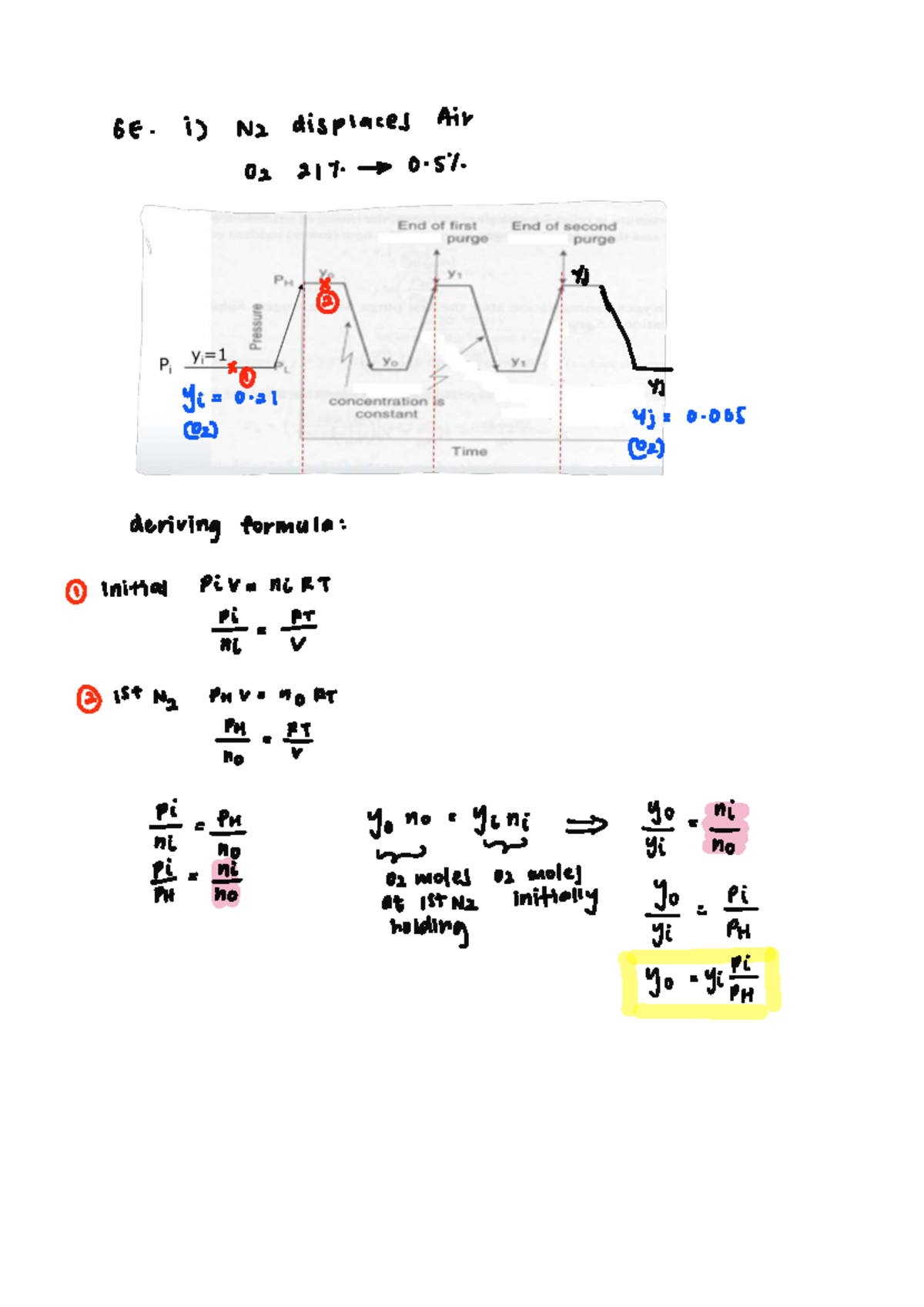 6E. N2 Displacement of Air O2: Purge Calculations and Formulas - Tut 1 ...