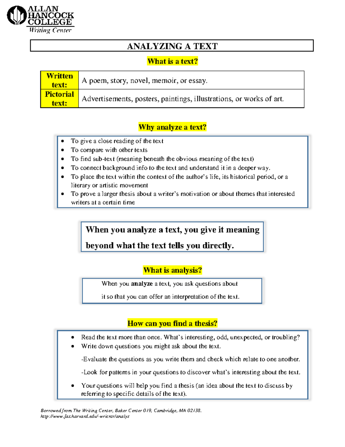 Analyzing a Text: A Simple Guide to Text Analysis Techniques - Studocu