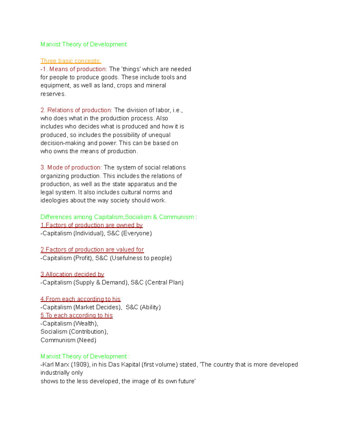 L-11-Marxist Theory of Development: Key Concepts & Stages Explained ...