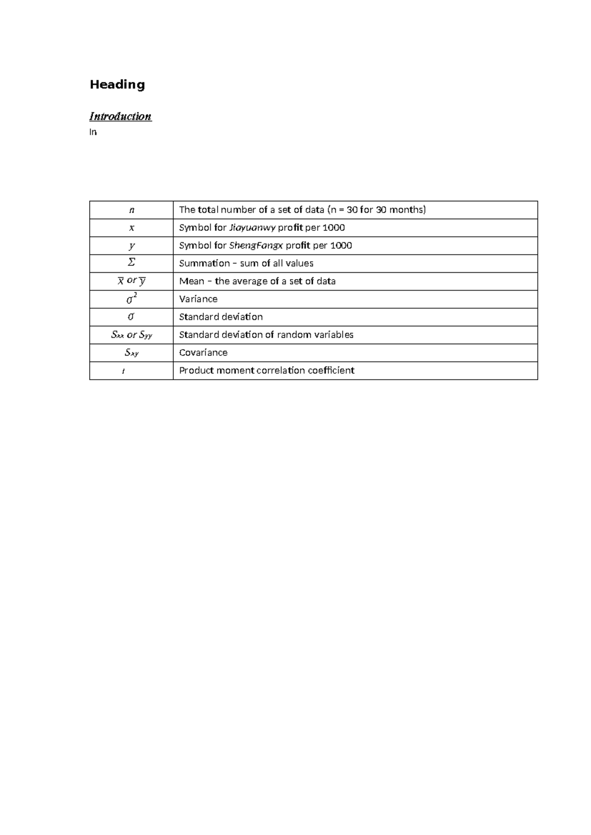 Word doc with formulas - Heading Introduction In n The total number of ...