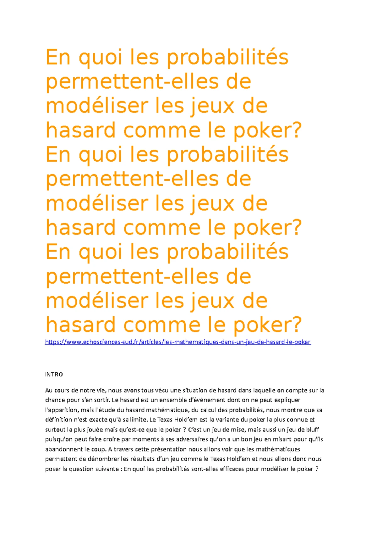 Mathématiques et Erreurs Judiciaires : L'Affaire Sally Clark (Grand Oral Maths) - Studocu