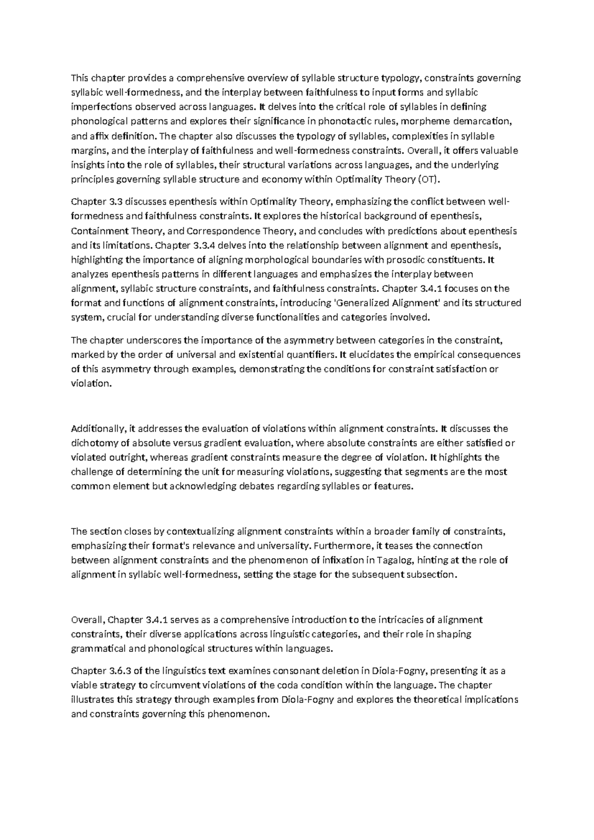 Linguistics 101: Overview of Syllable Structure & Constraints - Studocu